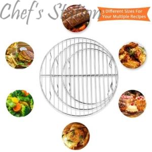 Stainless Steel Round Frying Rack – ChefStation.com.my